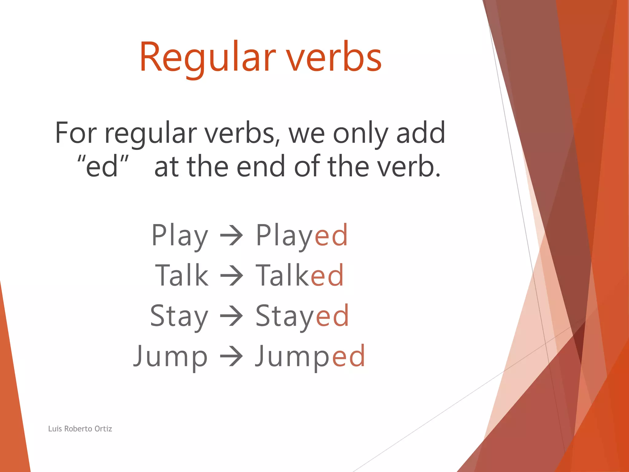 Simple Past (affirmative and negative) | PPTX
