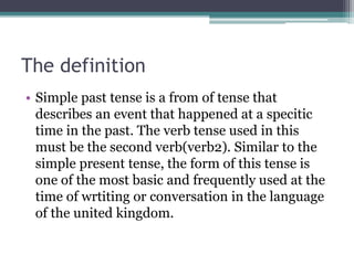 Simple past | PPT