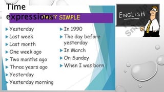 the simple past tense in english with examples | PPT