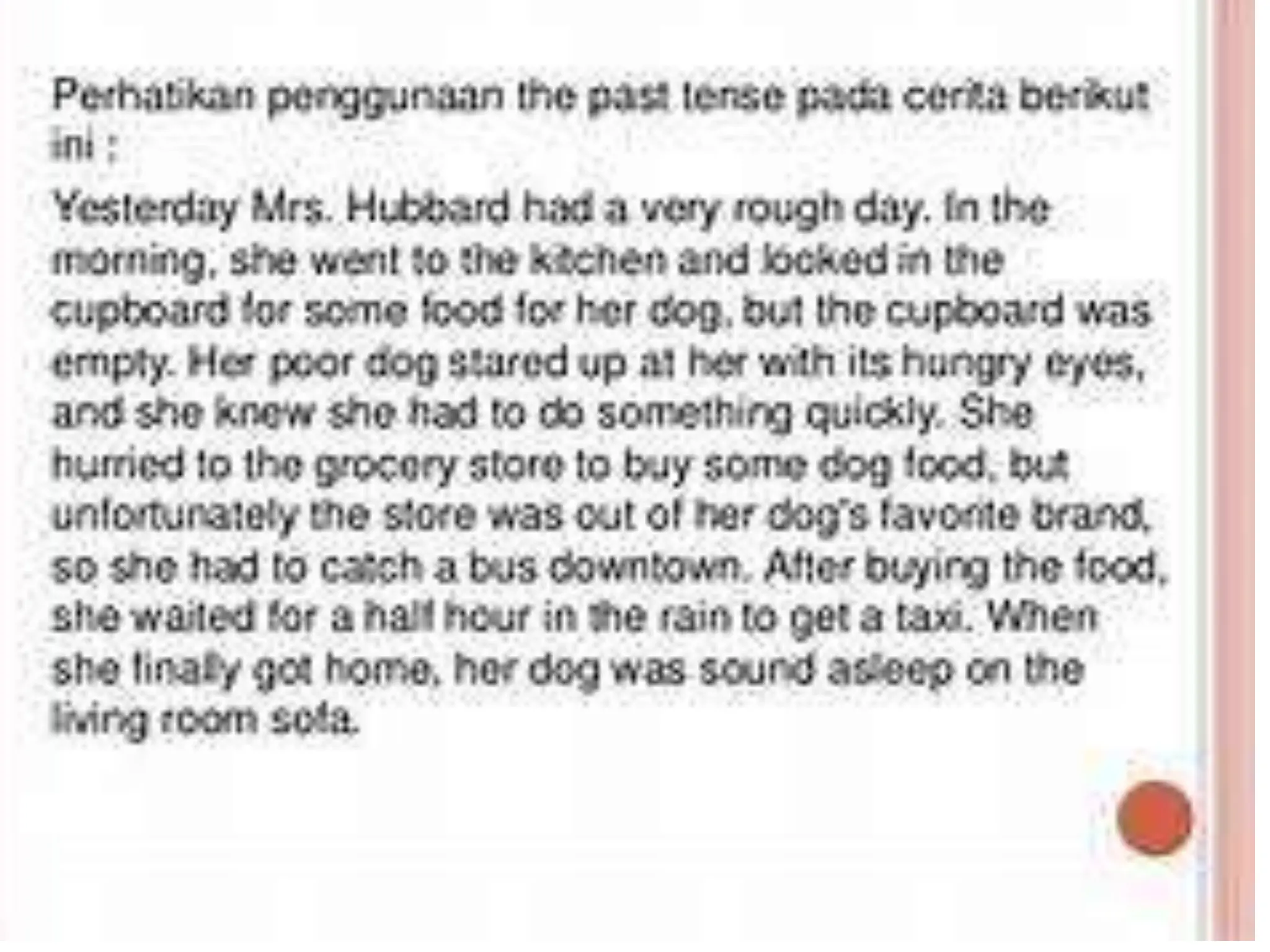 MATERI BAHASA INGGRIS SIMPLE PAST TENSE KELAS XI SMK | PPTX