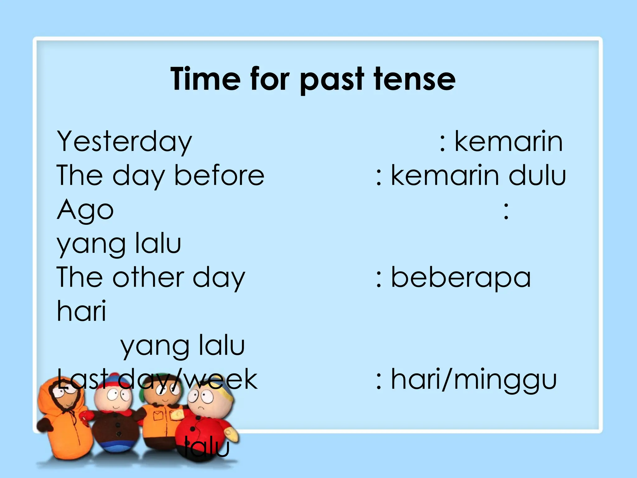 SIMPLE PAST FOR SEVEN GRADES STUDENTS OF SMPpptx | PPT
