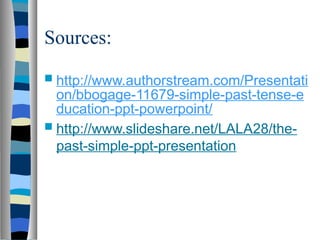 The SimplePast grammar powerpoint. .pptx