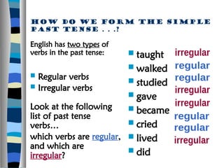 The SimplePast grammar powerpoint. .pptx