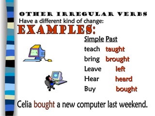 teaching Simple Past tense form, use and meaning | PPT