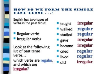SimplePast tenses tenses tenses tens.ppt