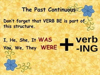 SIMPLE PAST-CONTINUOUS for English class | PPTX