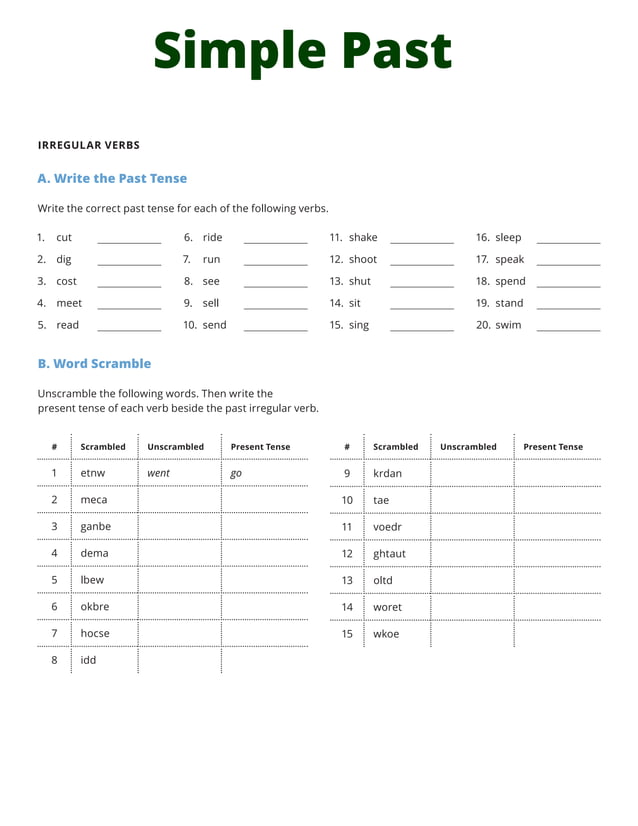 Simple past k arina | PDF