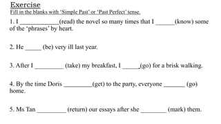 Simple past past perfect | PPTX