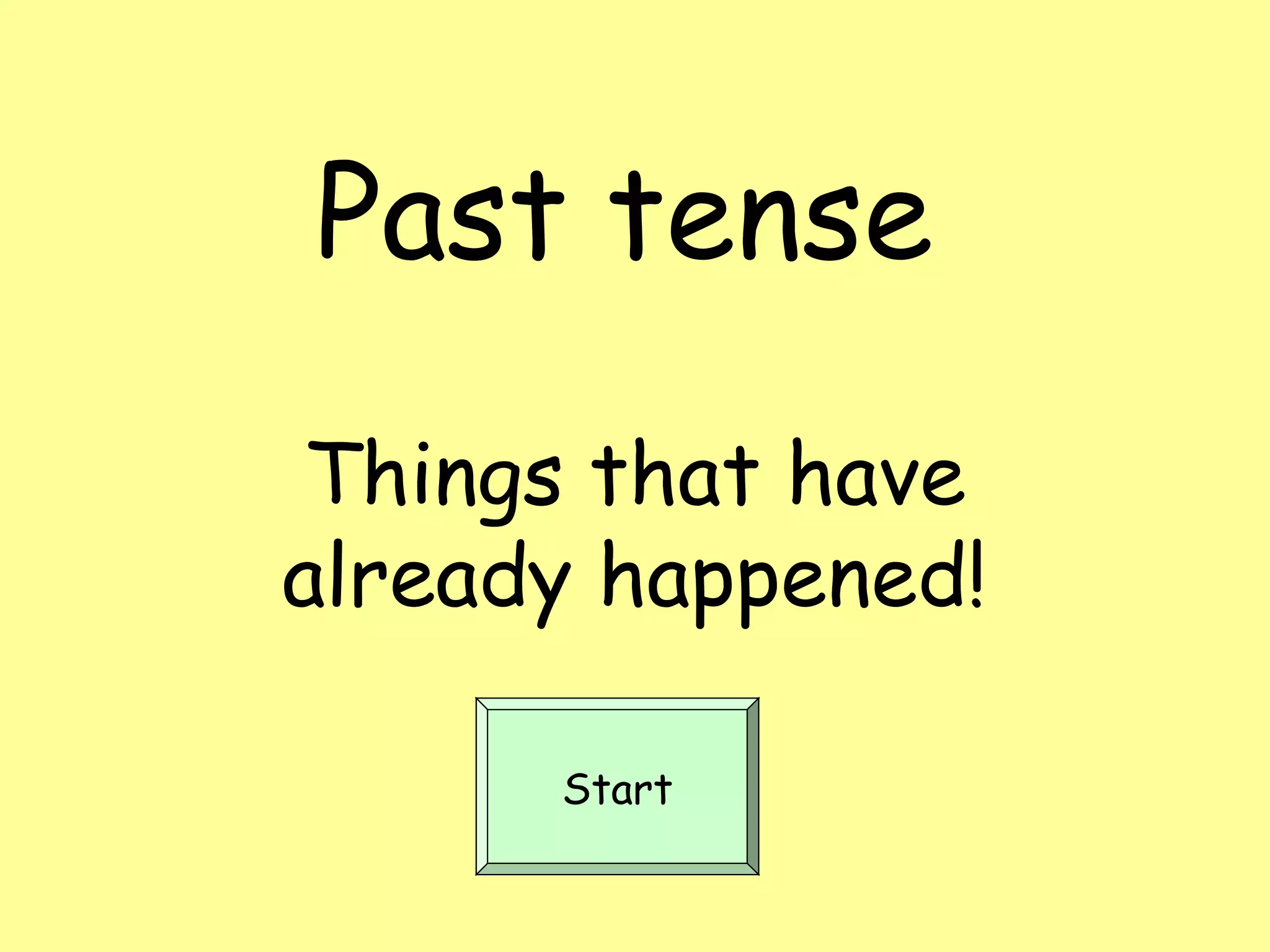 Simple past tense | PPT