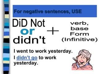 PAST SIMPLE FORMS. THE USE, MEANING AND EXERCISES | PPT