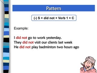The Simple Past Tense: meaning & use, form, exercise | PPT