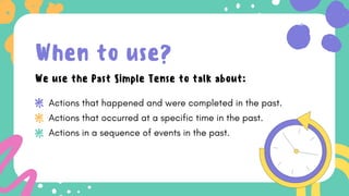 The simple past tense: definition, concept and exercises | PDF