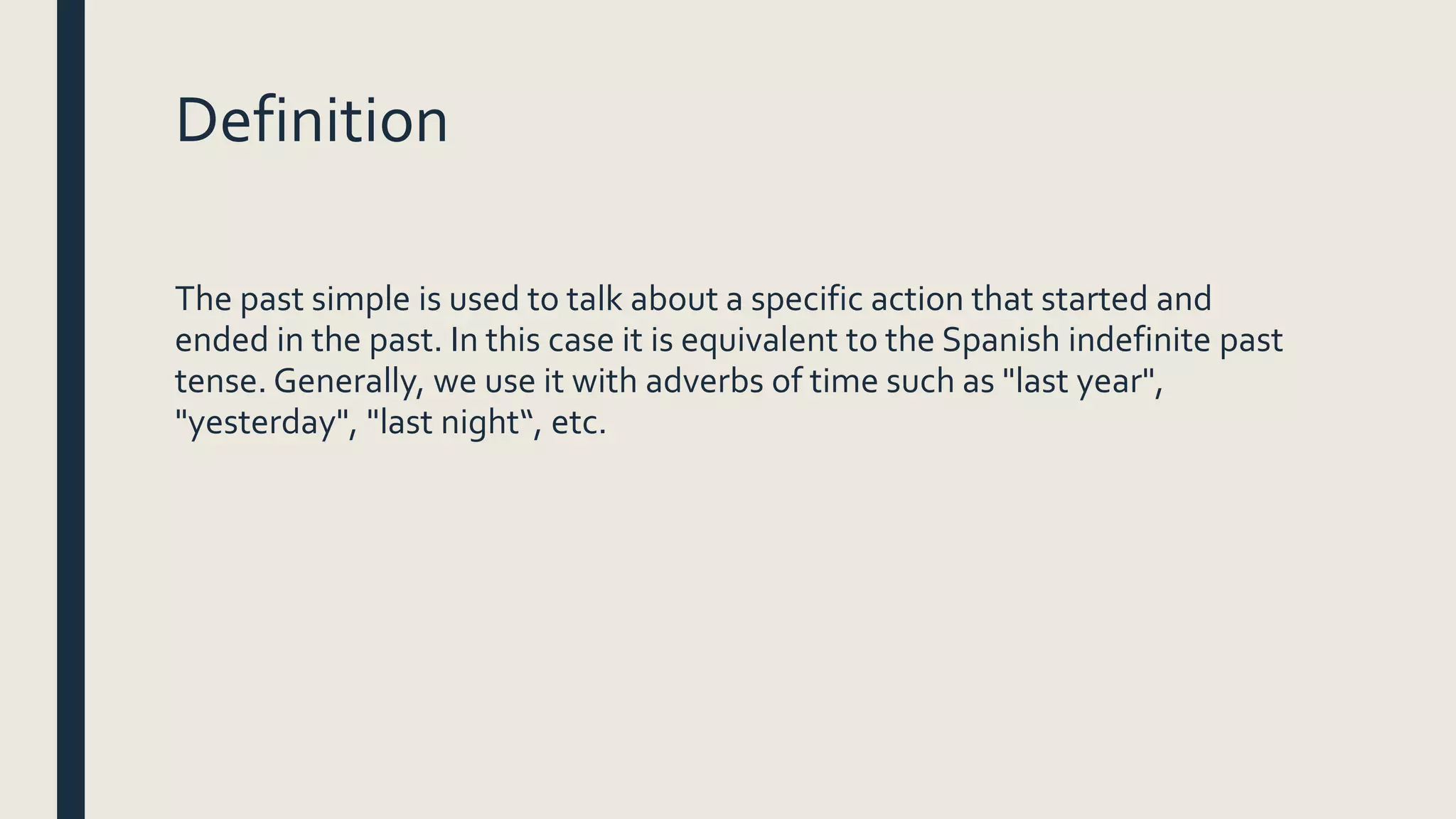 Simple past actividad de slideshare | PPTX