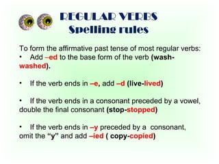 Simple Past. (adapted by Miguel Villegas) | PPT | Music | Entertainment