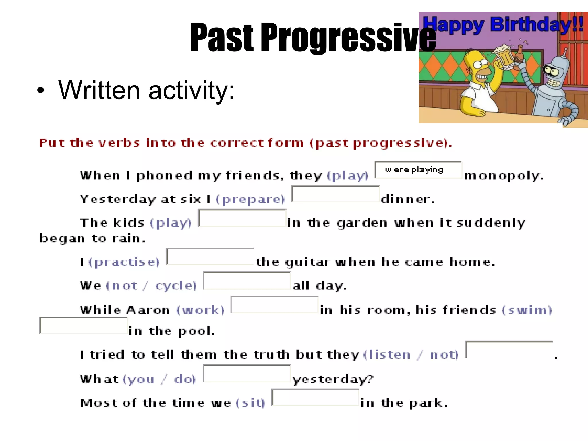 Simple Past And Past Progressive | PPT