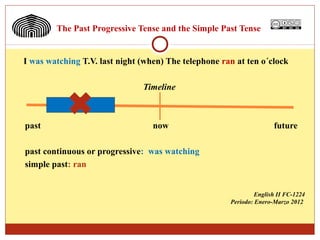 Simple past and past progressive. | PPT