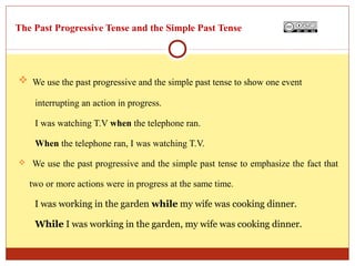 Simple past and past progressive. | PPT