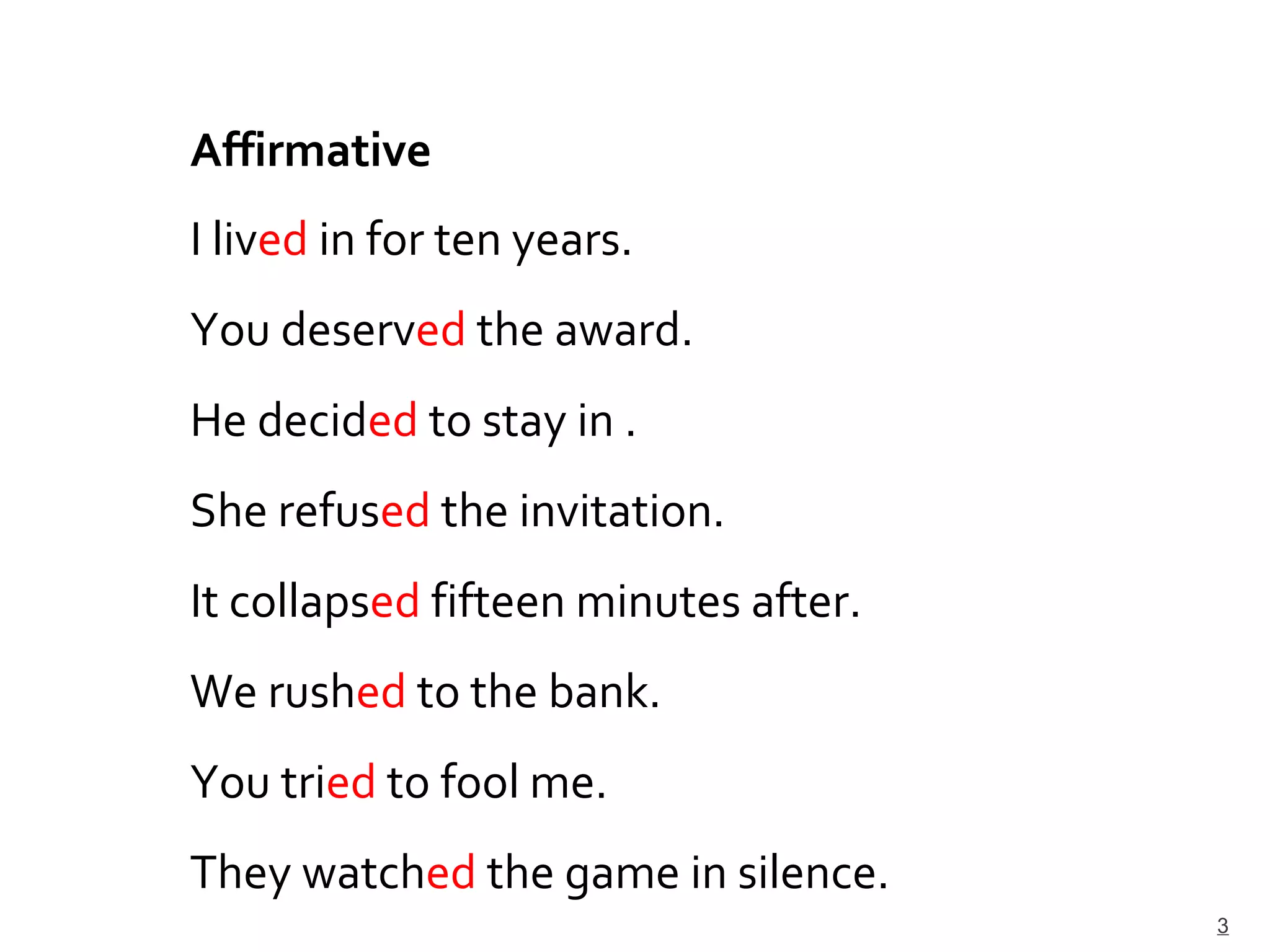 Simple Past of Regular and Irregular Verbs | PPT