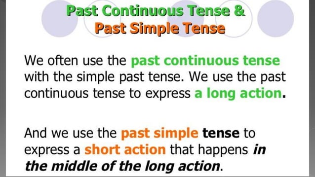 Simple Past Continous Tense | PPT