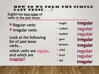Simple Past English IV...............ppt