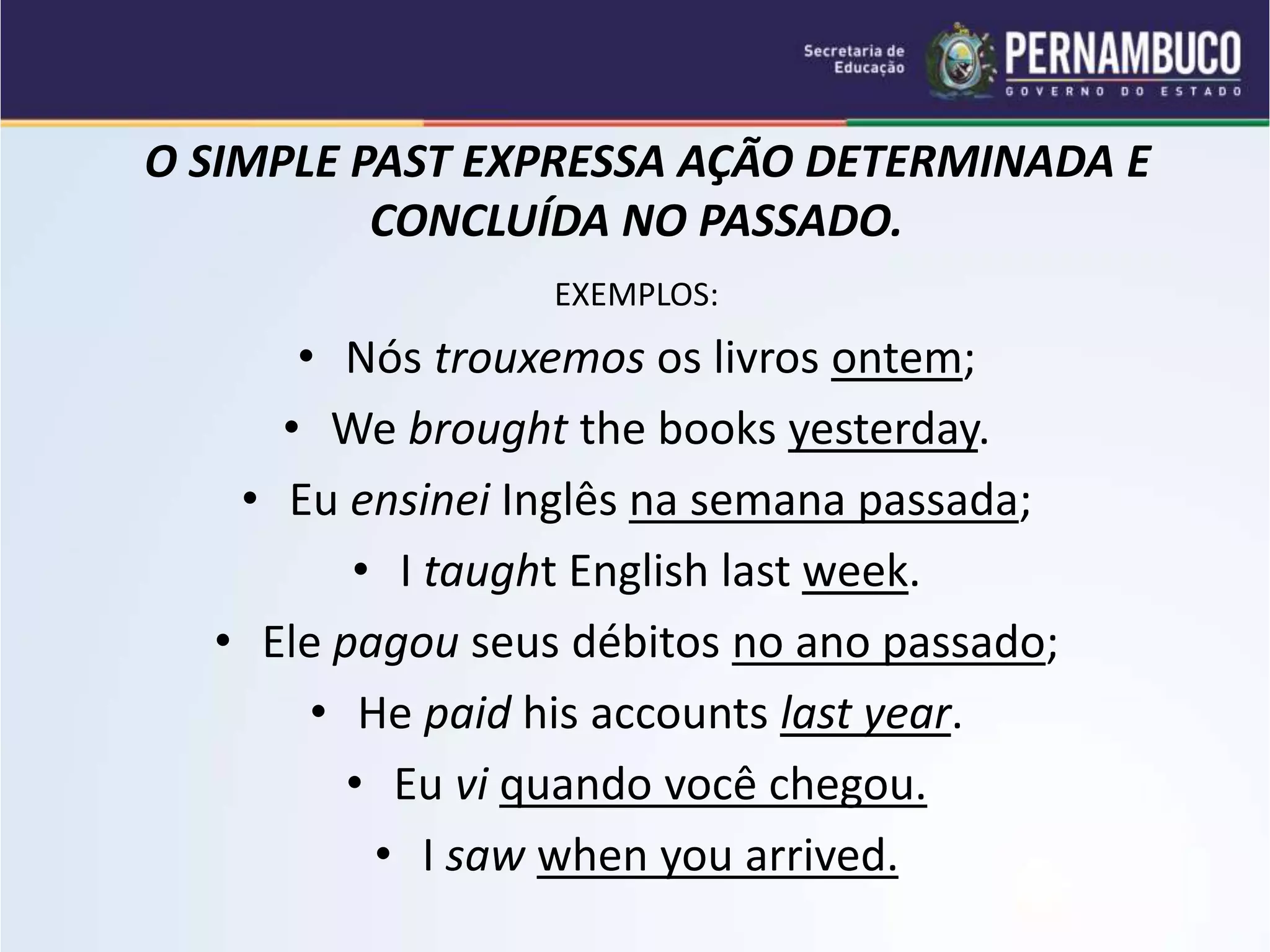 Simple past irregular verbs | PPT