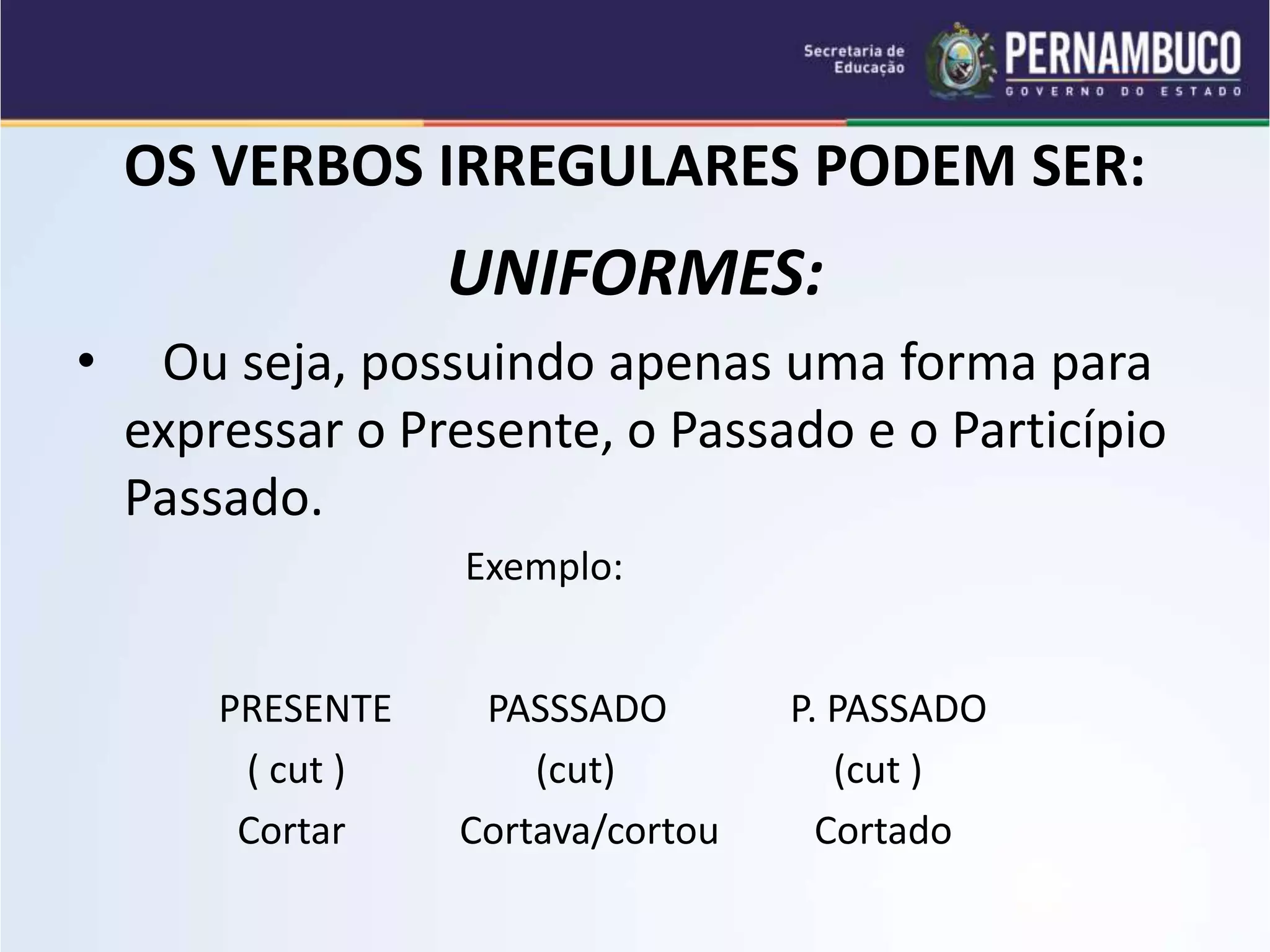Simple past irregular verbs | PPT