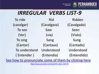 Simple past irregular verbs | PPT