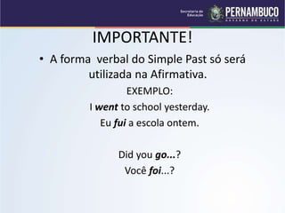 Simple past irregular verbs | PPT