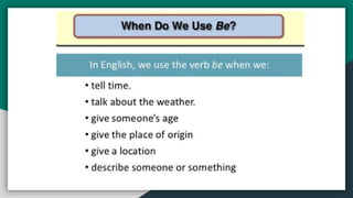 Simple past of be | PPTX