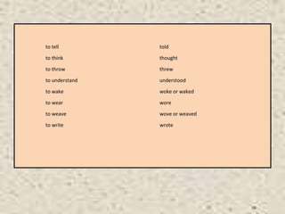 SIMPLE PAST OF REGULAR AND IRREGULAR VERBS TAREA.pptx