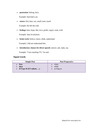 Simple past past continuous | PDF