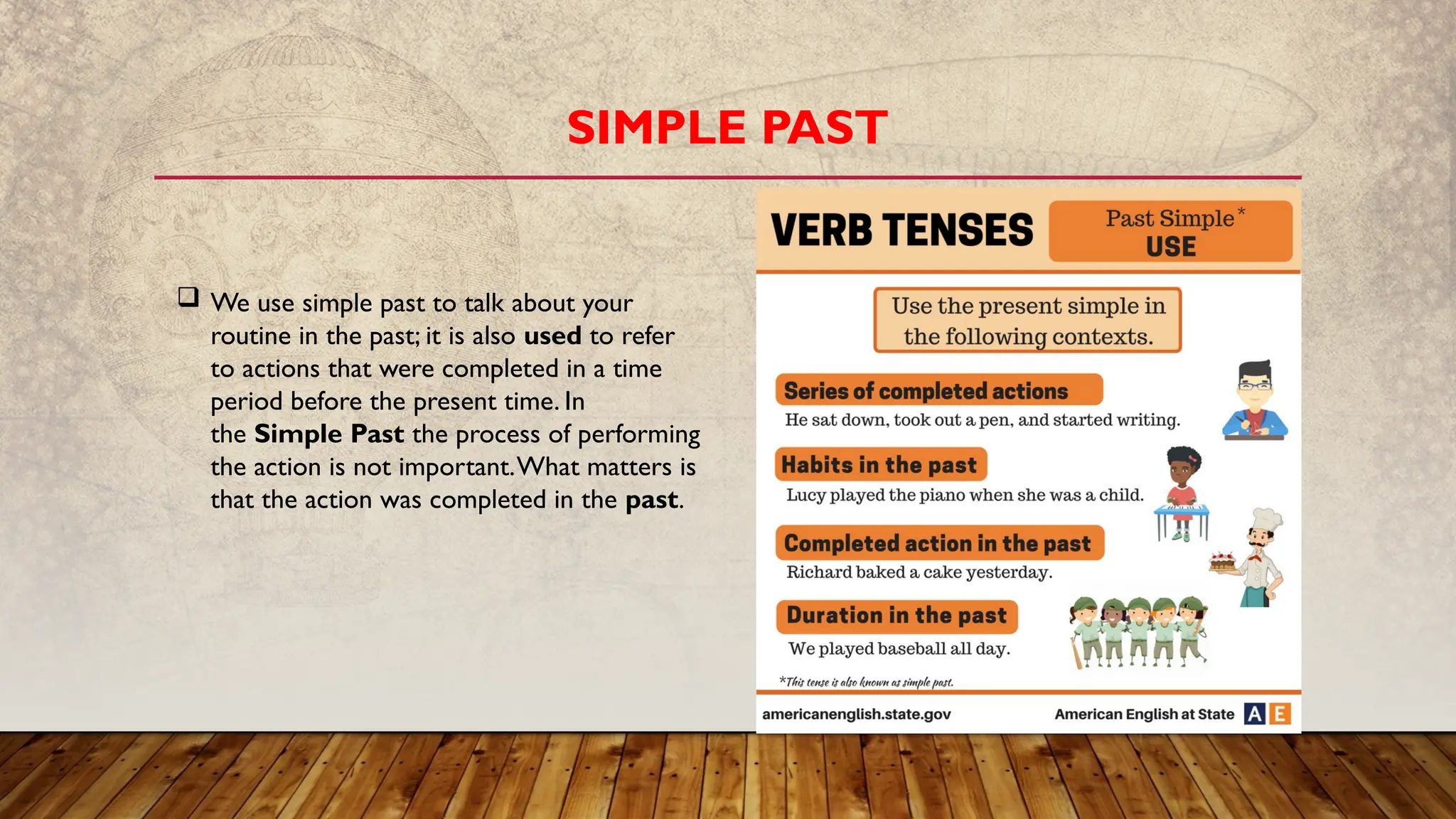 SIMPLE PAST USES AND RULES. REGULAR AND IRREGULAR VERBS | PPT
