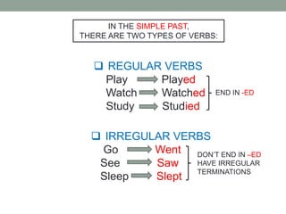 Talking about past events | PPTX