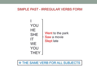 Talking about past events | PPTX