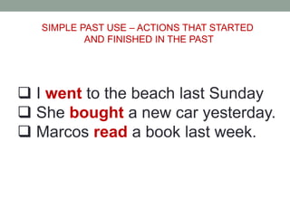 Talking about past events | PPTX