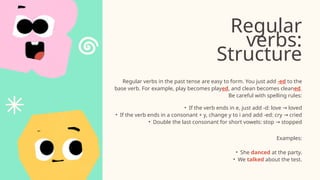 Simple Past Tense for English Young Learners | PPTX