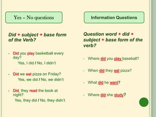 Simple past presentation in english | PPTX