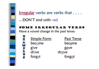 Simple past regular and irregular | PDF