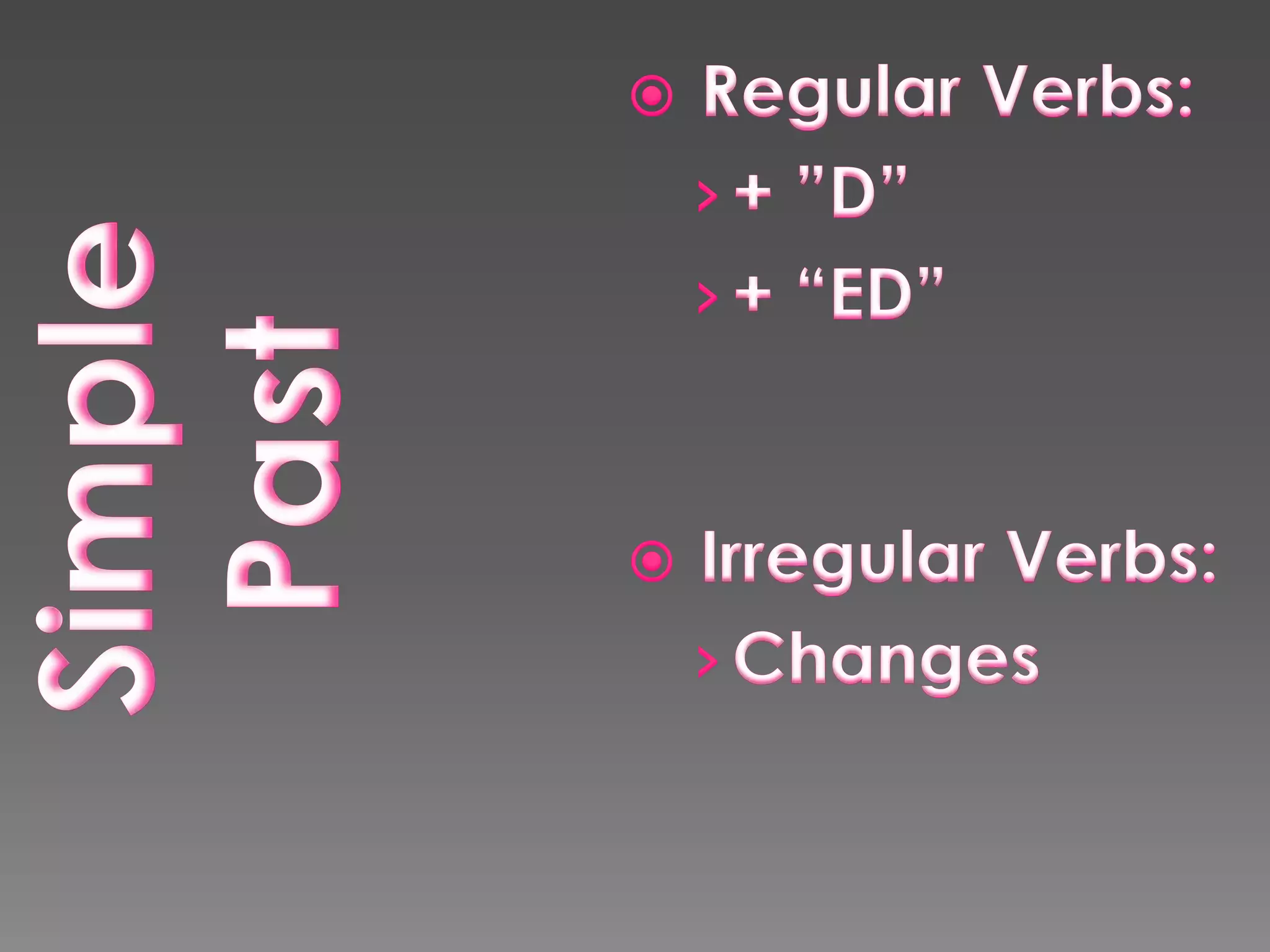 Simple past regular verbs | PPTX