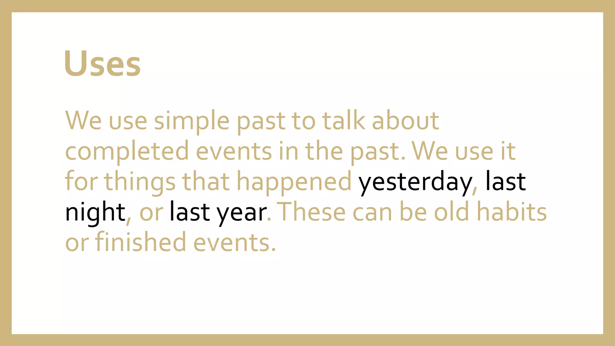 Simple Past Statements | PPTX