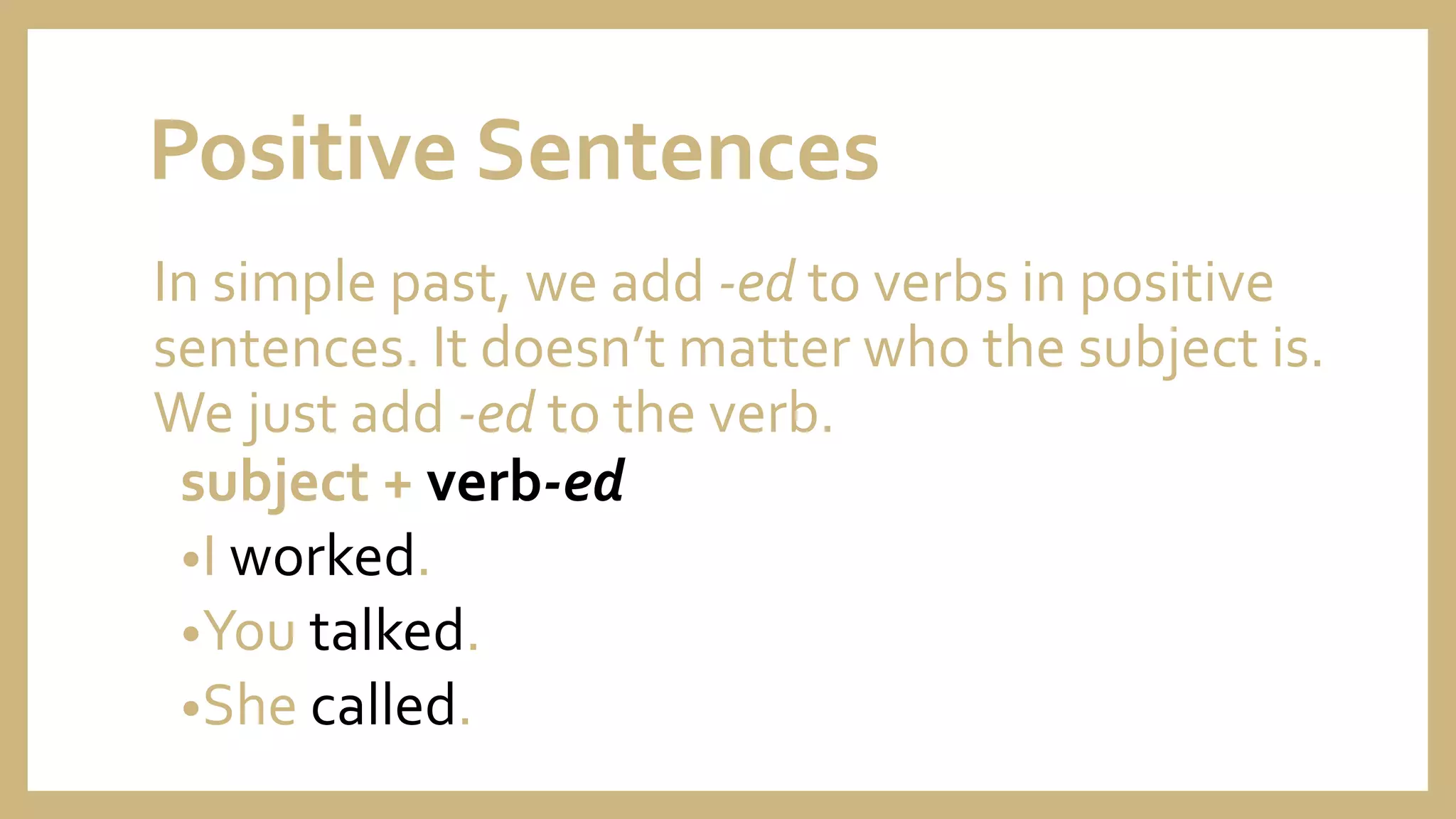 Simple Past Statements | PPTX