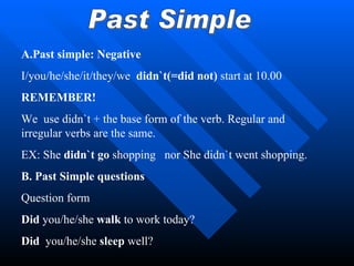 Simple Past Tense | PPT