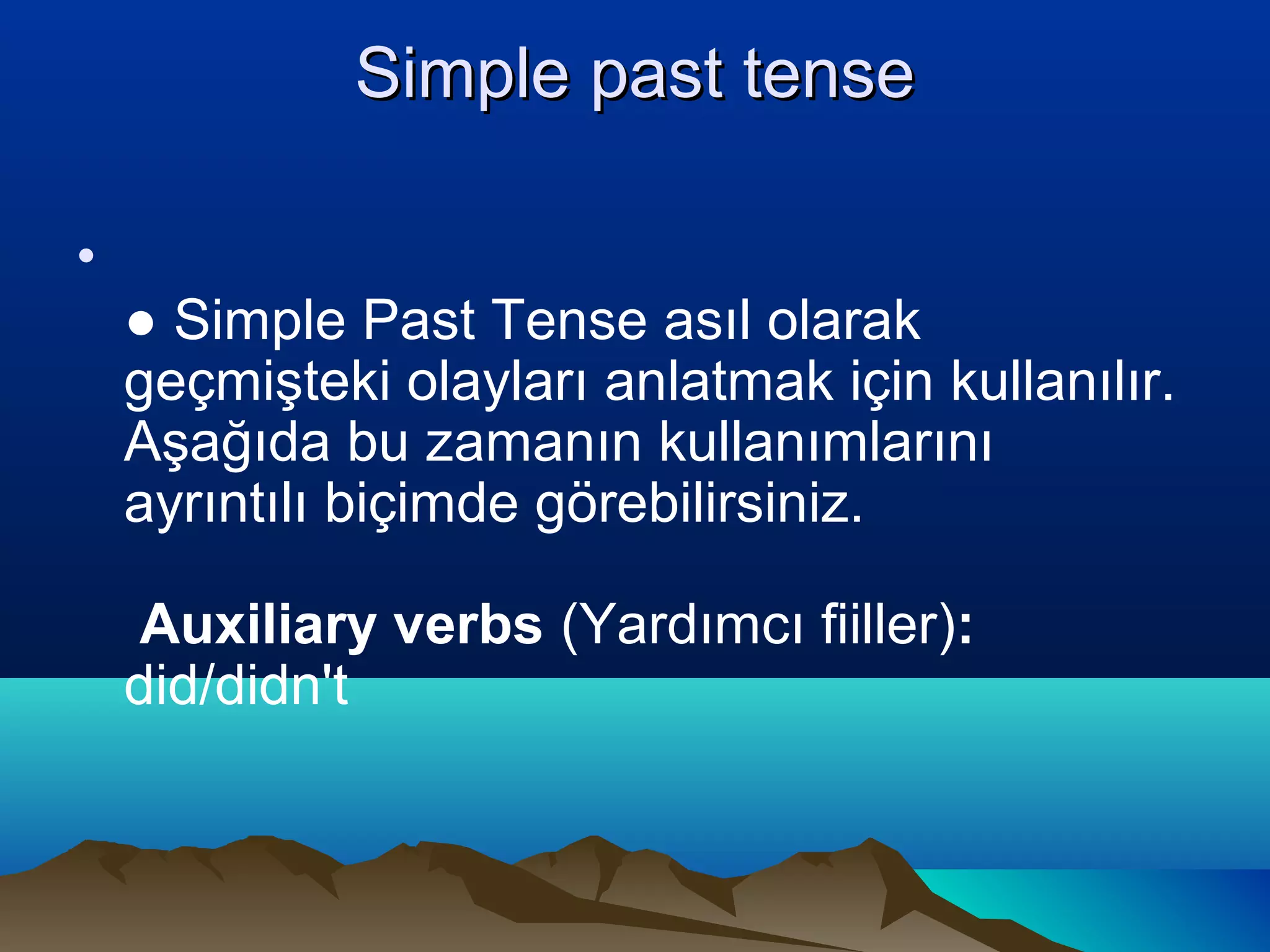 Simple past tense | PPT