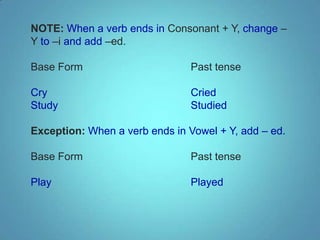 Simple past tense | PPT