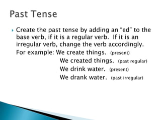Simple past tense | PPT