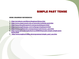 Simple past tense | PPT