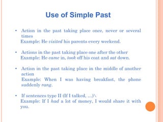 Simple past tense | PPTX
