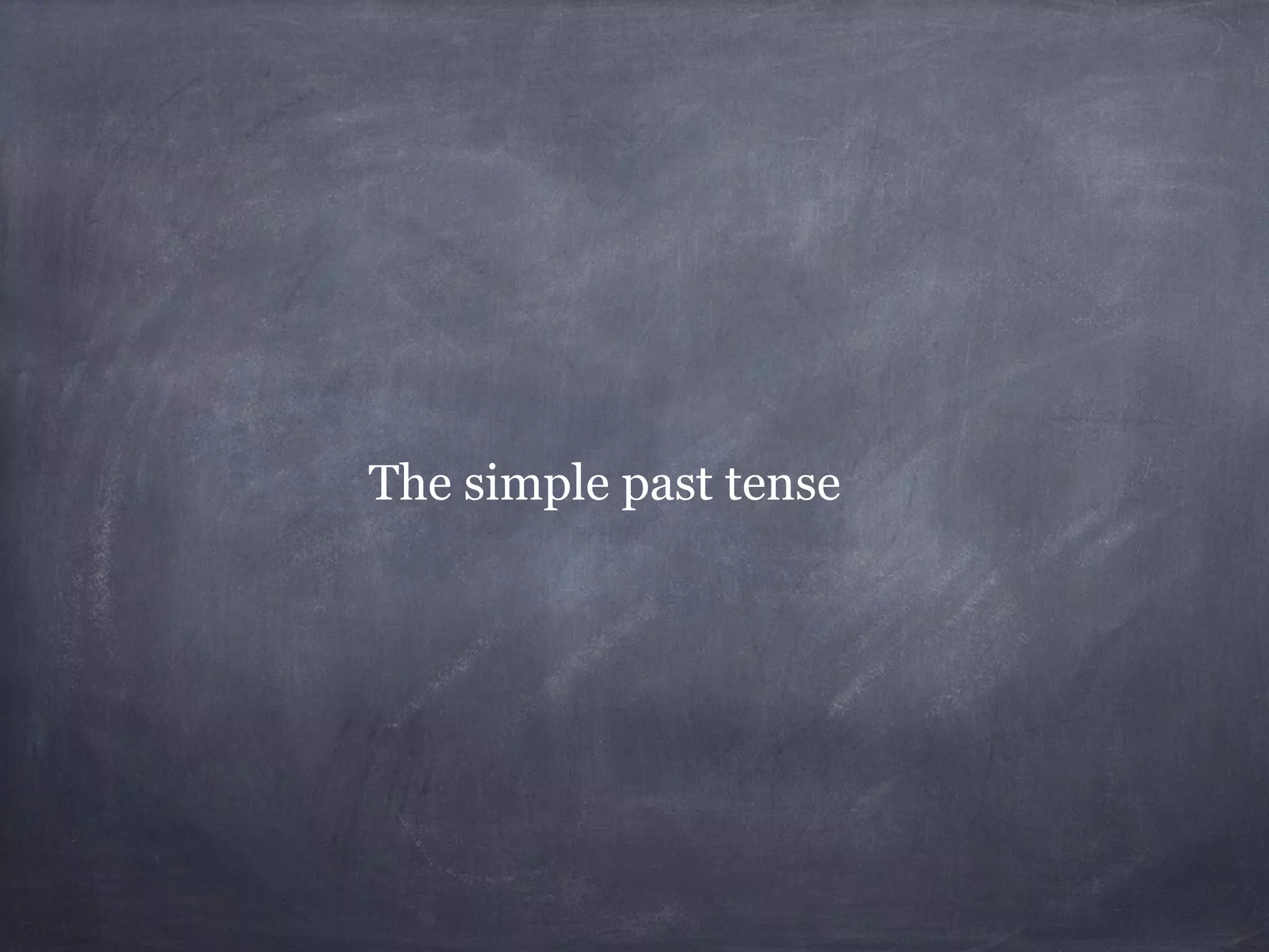Simple past tense | PPT