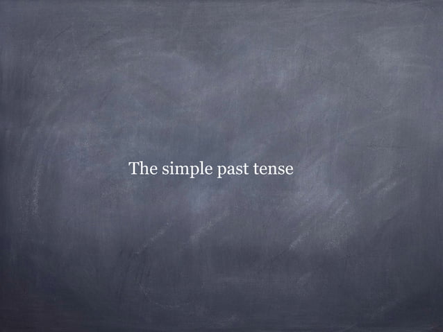 Simple past tense | PPT
