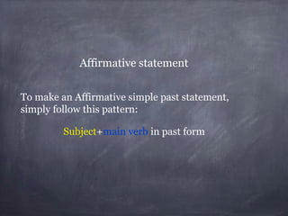 Simple past tense | PPT